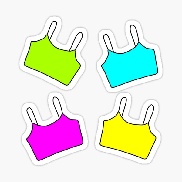 "Neon Color Crop Tops" Sticker for Sale by RJdesigns243 | Redbubble