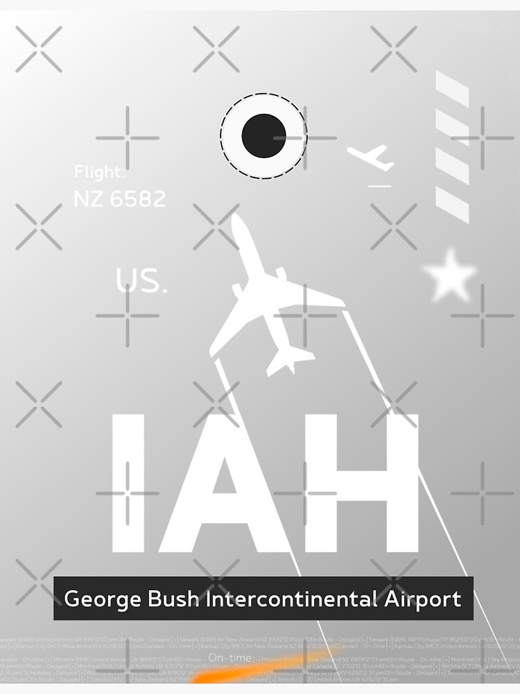"IAH Houston airport" Sticker by Aviators | Redbubble