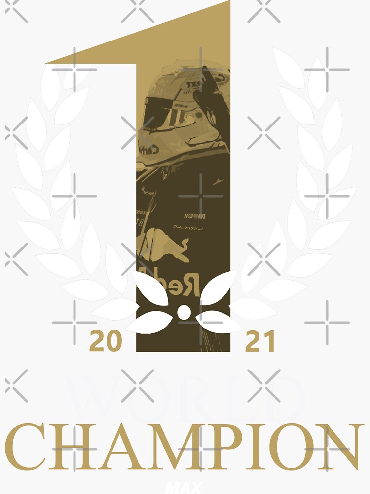 "Max Verstappen World Champion Celebration" Sticker for Sale by F1RB ...