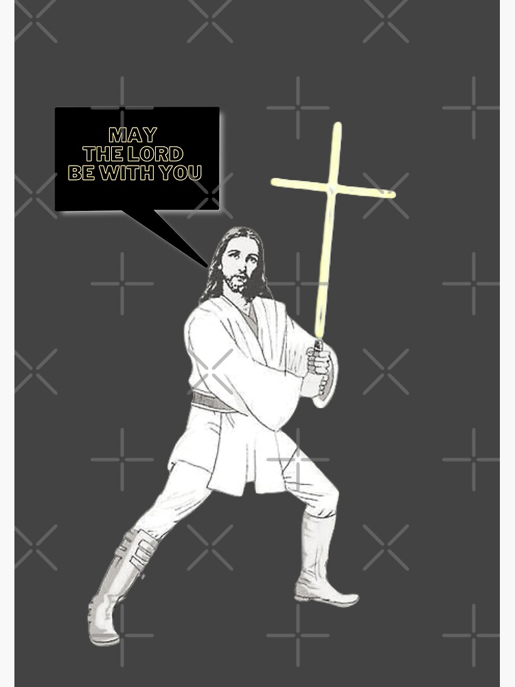 "Jesus with cross energy sword" Poster for Sale by joyfulcreator ...