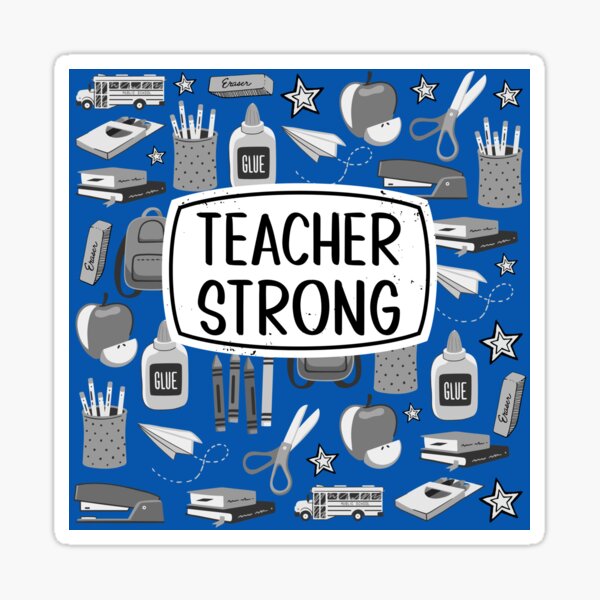 "Black & White Teacher Print" Sticker for Sale by broadwaygurl18 ...