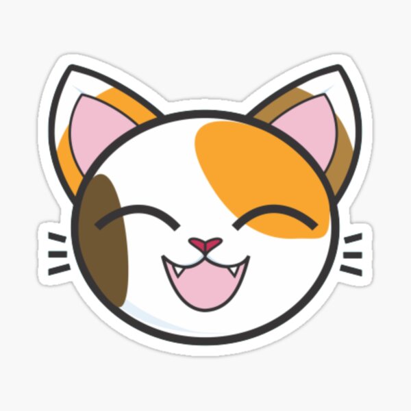 "smiling cat" Sticker for Sale by Charaff | Redbubble