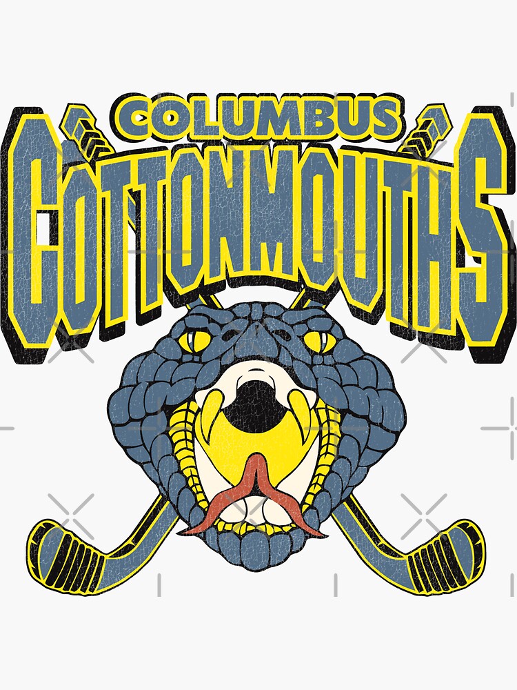 "Columbus Cottonmouths Retro Defunct Ice Hockey" Sticker for Sale by ...