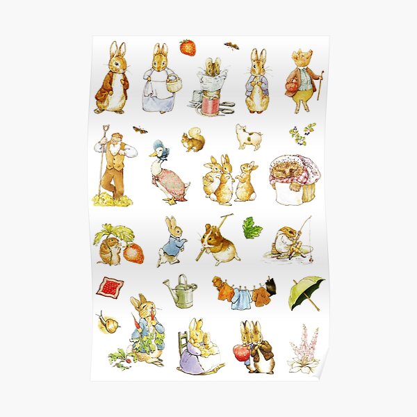 "Peter Rabbit and Friends Collection Pack - Beatrix Potter" Poster for ...