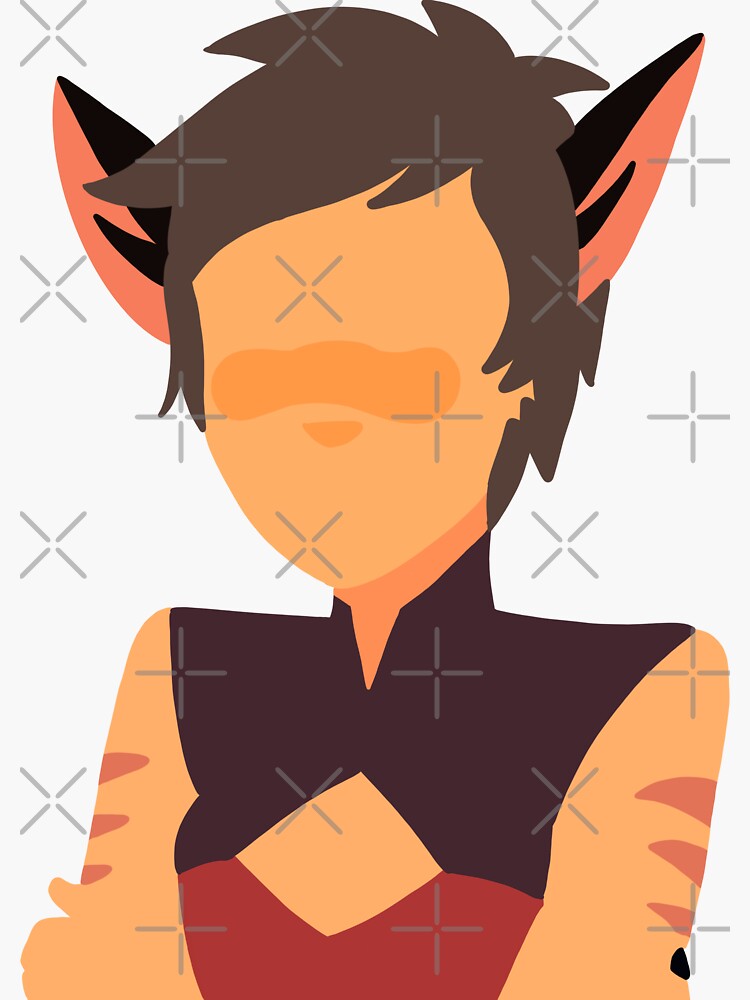 "short hair Catra" Sticker for Sale by TammyJX | Redbubble
