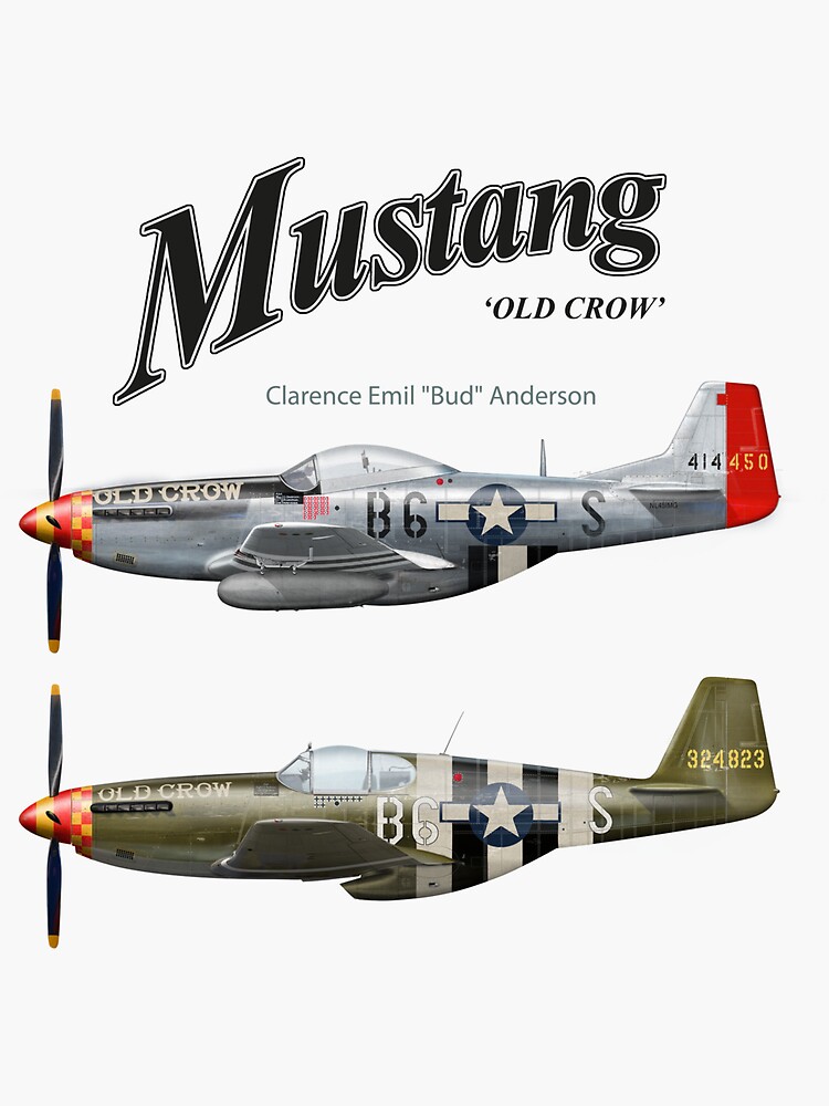 "Old Crow Mustangs" Sticker for Sale by Screenworx | Redbubble