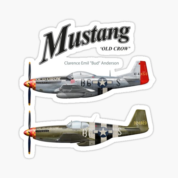 "Old Crow Mustangs" Sticker for Sale by Screenworx | Redbubble