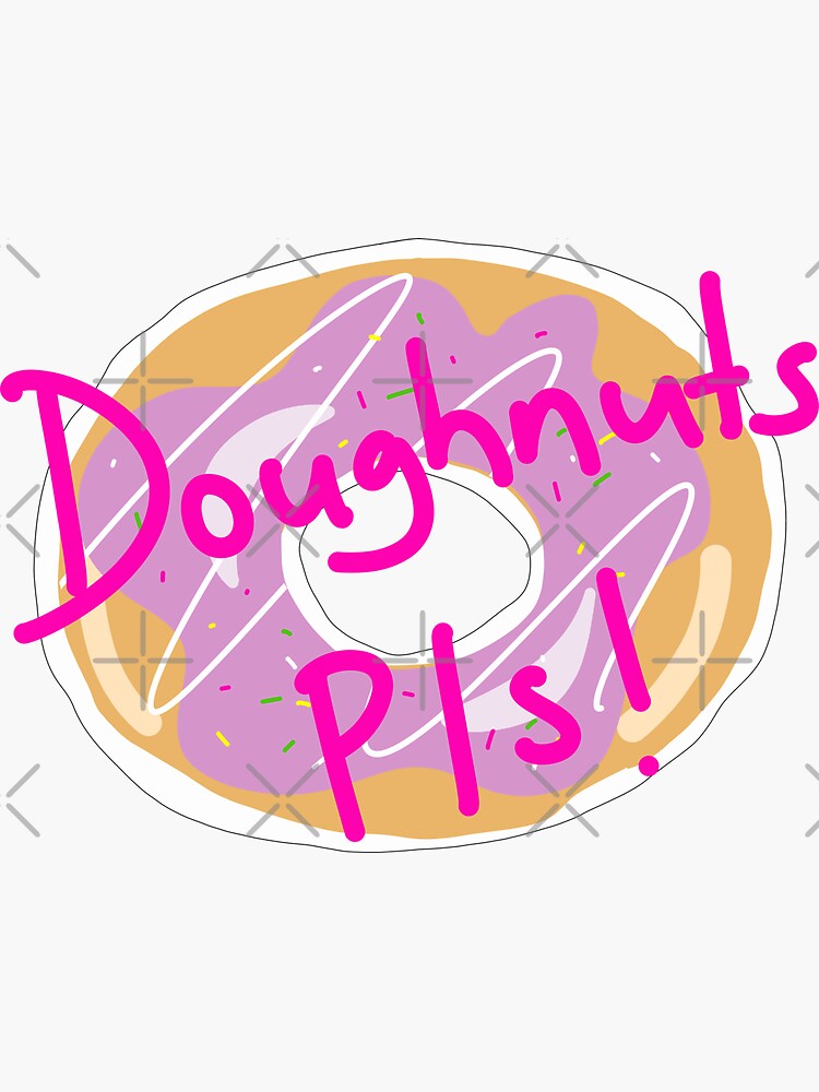 Sticker « "Des beignets s'il vous plaît!" beignet de dessin animé ...