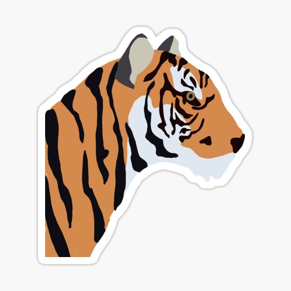 "Preppy tiger" Sticker for Sale by gremoline | Redbubble