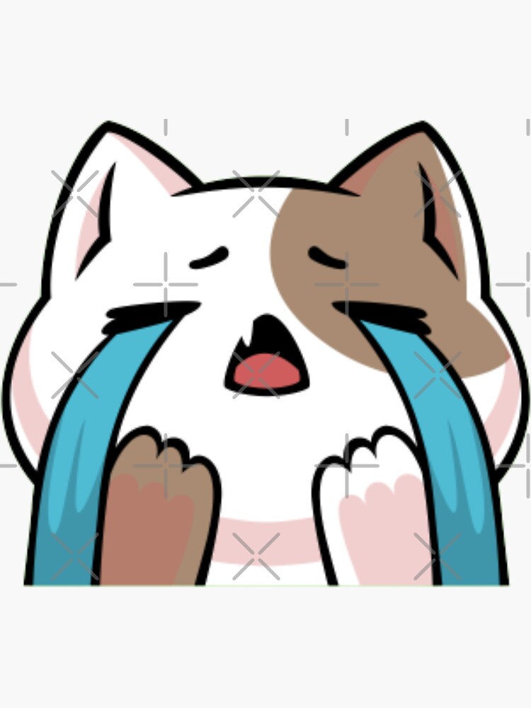 "crying cat" Sticker for Sale by Charaff | Redbubble