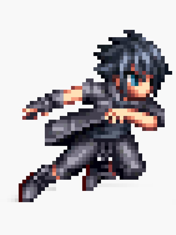 "Noctis Move Final Fantasy XV Pixel Art" Sticker for Sale by PIXEL-KIM ...