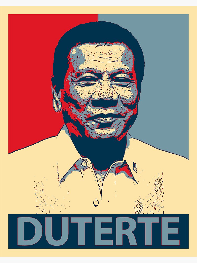 "president duterte" Sticker for Sale by AureliaWright | Redbubble