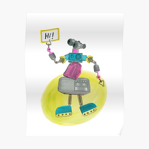 "Robot collage" Poster for Sale by Nira-Bar | Redbubble