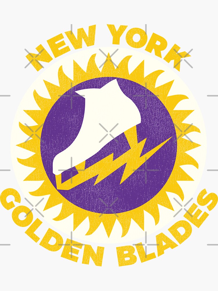 "New York Golden Blades Retro Defunct Ice Hockey" Sticker for Sale by ...