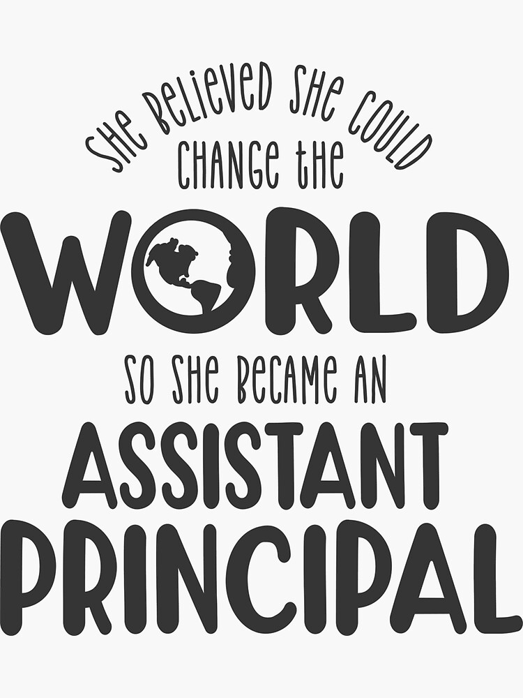 "Assistant Principal, Vice Principal" Sticker for Sale by brackerdesign ...