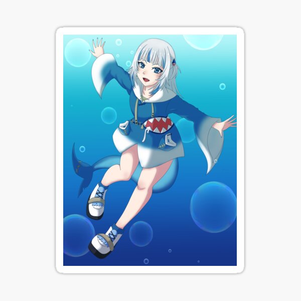 "Gawr Gura " Sticker for Sale by ParisSonatra | Redbubble
