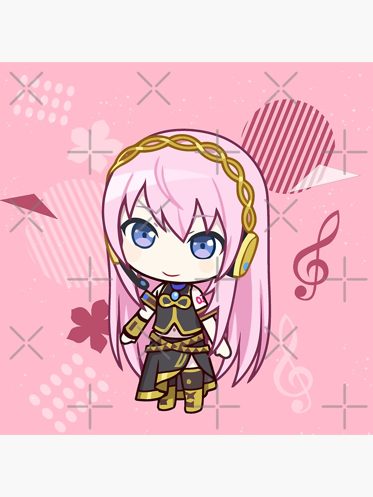 Megurine Luka Chibi Sticker For Sale By Takaada Redbubble