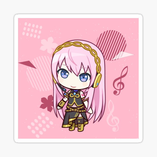 "Megurine Luka Chibi" Sticker for Sale by Takaada | Redbubble