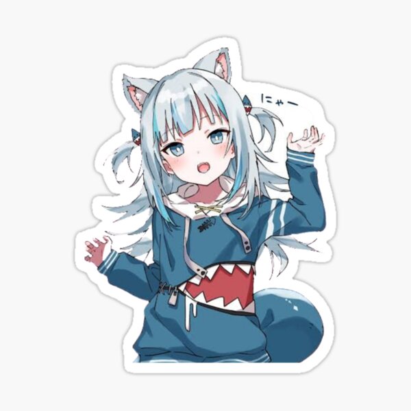 "Gawr gura " Sticker for Sale by ParisSonatra | Redbubble