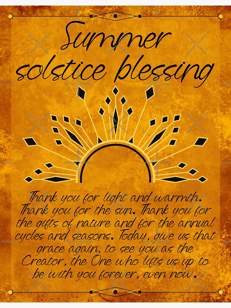 "Summer solstice blessing " Sticker for Sale by Jennykies | Redbubble