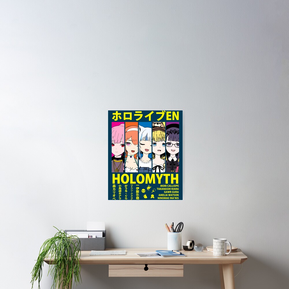 "Hololive EN Hololmyth Holo EN Gen 1 " Poster for Sale by ParisSonatra ...