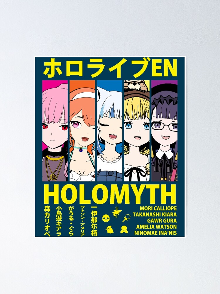 "Hololive EN Hololmyth Holo EN Gen 1 " Poster for Sale by ParisSonatra ...