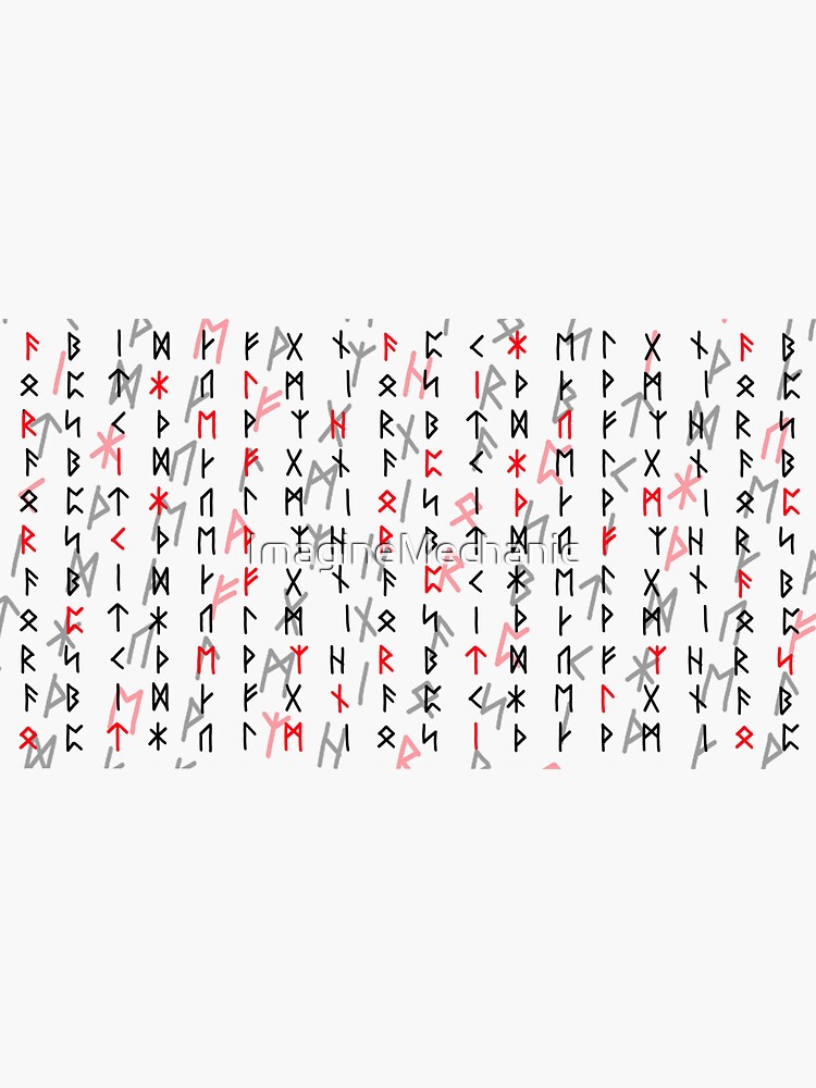 "Runes of Ragnarok" Sticker for Sale by ImagineMechanic | Redbubble