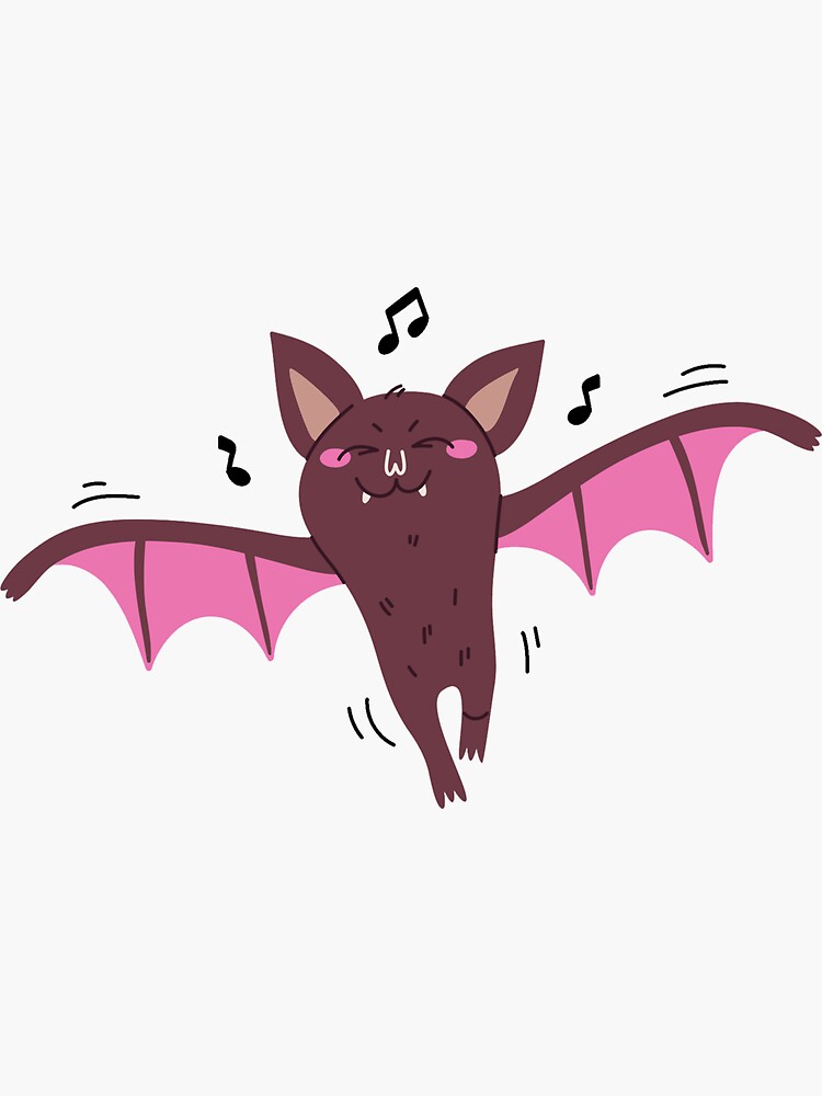 "Bat Dancing To Music" Sticker for Sale by Decocraft | Redbubble