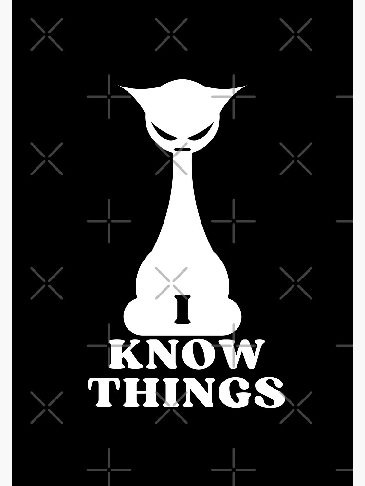 "I KNOW THINGS ANGRY CAT SILHOUETTE - Funny Cat Pictures with Captions ...