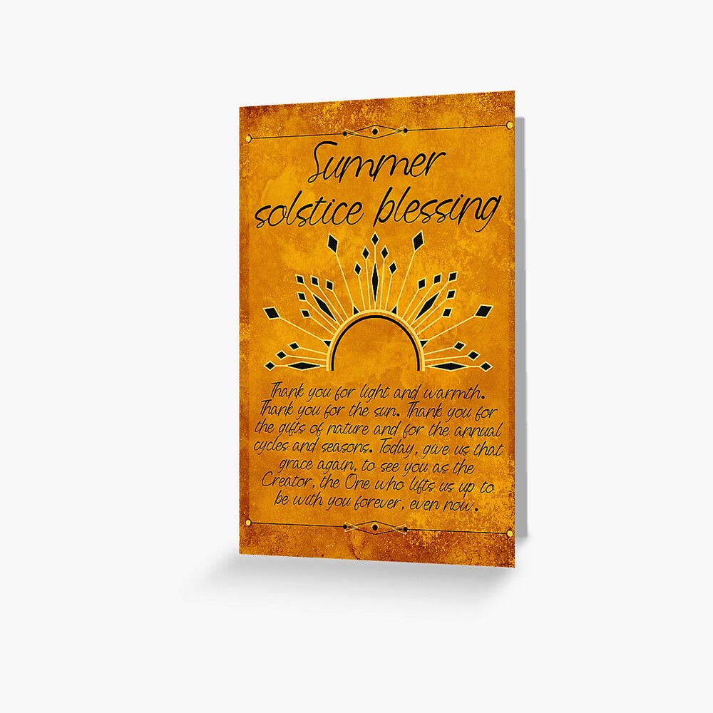 "Summer solstice blessing " Greeting Card for Sale by Jennykies | Redbubble