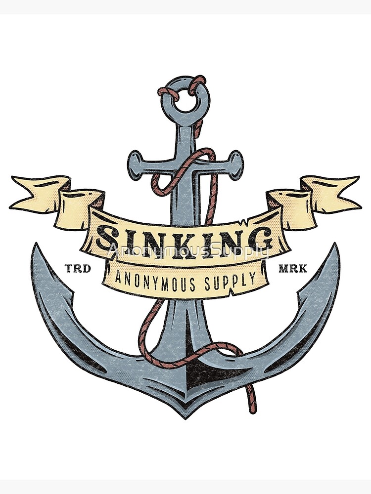 "Vintage Sinking Anchor" Poster for Sale by AnonymousSupply | Redbubble