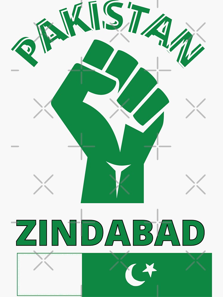 "Pakistan Zindabad" Sticker for Sale by SaturnRings64 | Redbubble