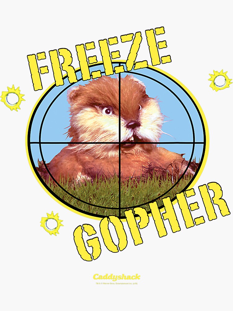 "Caddyshack Freeze Gopher" Sticker for Sale by notablewarrior6 | Redbubble