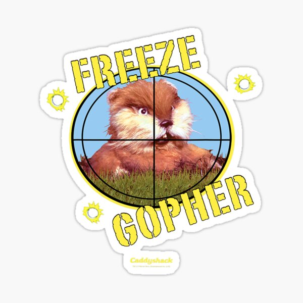 "Caddyshack Freeze Gopher" Sticker for Sale by notablewarrior6 | Redbubble