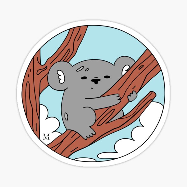 "BORED BUT CUTE COALA" Sticker for Sale by MirillaShop | Redbubble