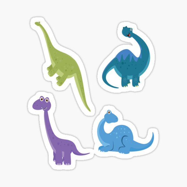 "CUTE BRONTOSAURUS DINOSAURS" Sticker for Sale by lukas69graphic ...