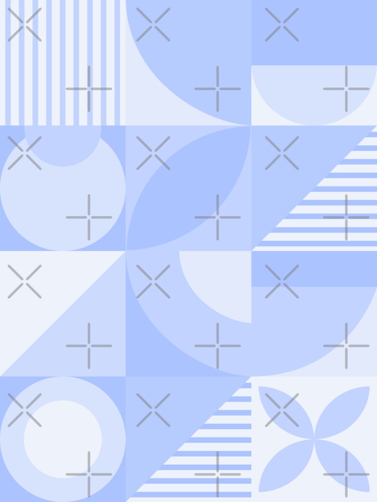 "Pastel Blue Mid Century modern pattern | Bauhaus patterns on " Sticker ...