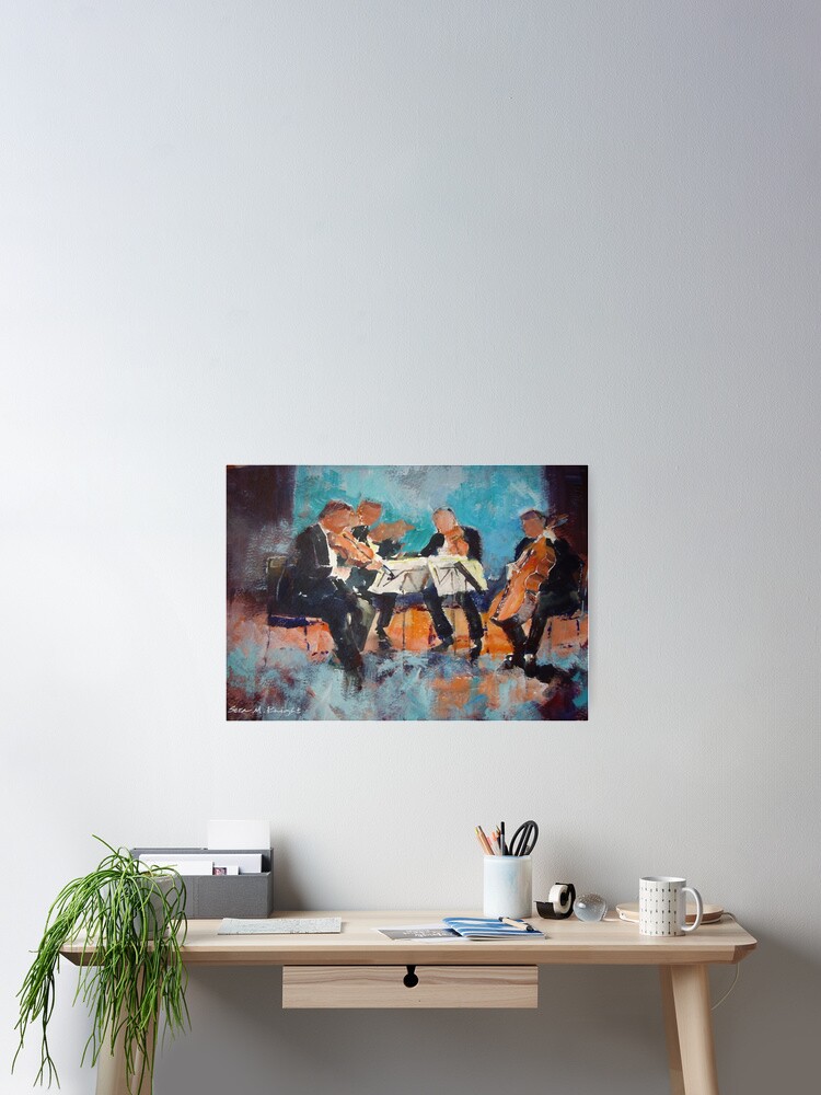 "String Quartet - Painting Of Classical Musicians" Poster for Sale by ...