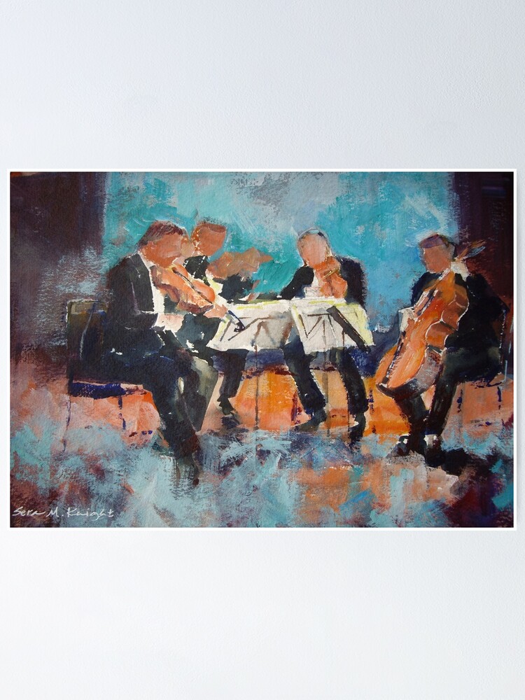 "String Quartet - Painting Of Classical Musicians" Poster for Sale by ...