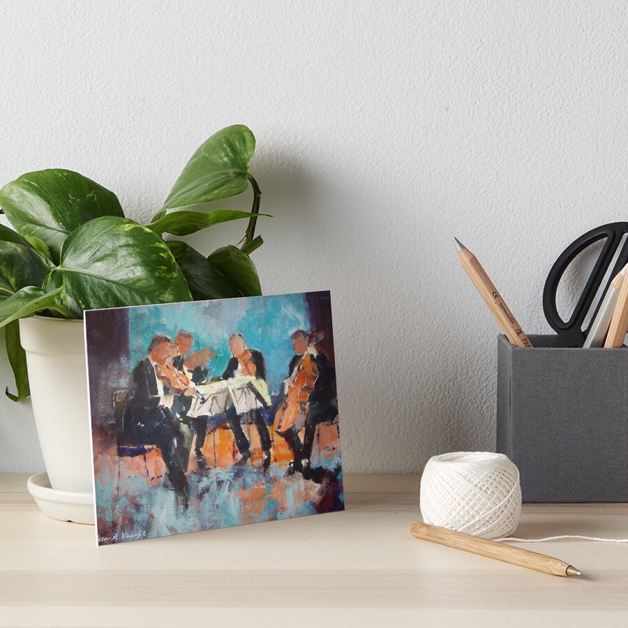 "String Quartet - Painting Of Classical Musicians" Art Board Print by ...