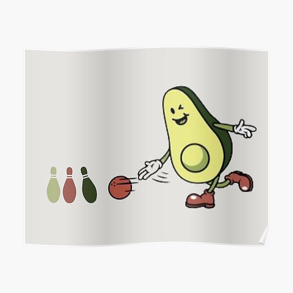 "Avocado playing bowling" Poster for Sale by Arindamritu | Redbubble