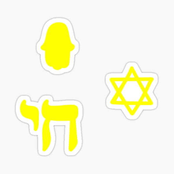 "yellow jewish sticker pack" Sticker for Sale by shirasilver | Redbubble