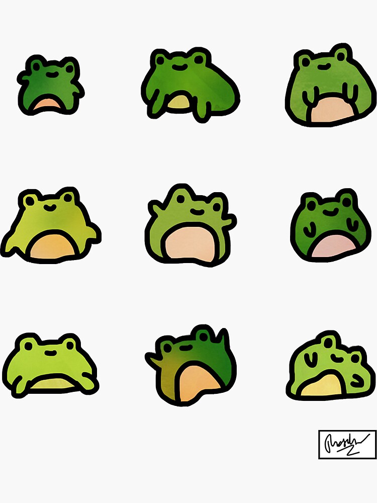 "Frogs Doodle " Sticker for Sale by MohrFidel | Redbubble