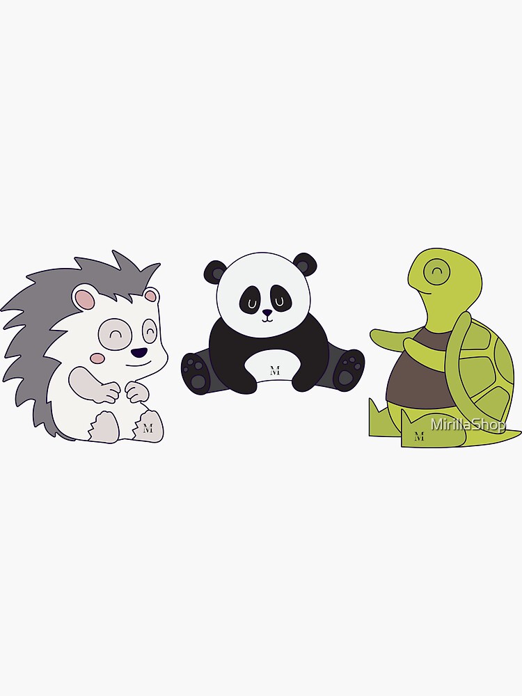 "THREE HAPPY FRIENDS CHILLING" Sticker for Sale by MirillaShop | Redbubble