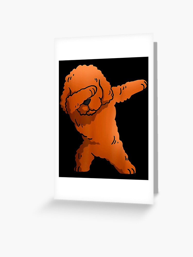 "Dabbing Toy Poodle Dab Dance Funny Dog" Greeting Card for Sale by ...