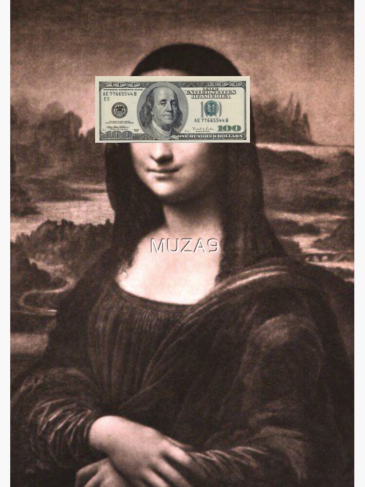 "Mona Lisa Money" Sticker for Sale by MUZA9 | Redbubble
