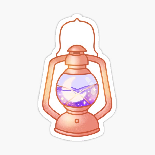 "retro moon lantern" Sticker for Sale by ainyaelf | Redbubble