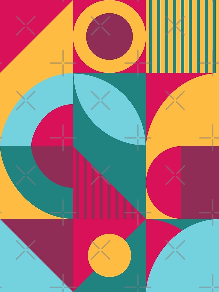 "Maroon Teal and Yellow Mid Century " Poster for Sale by Dezinix ...