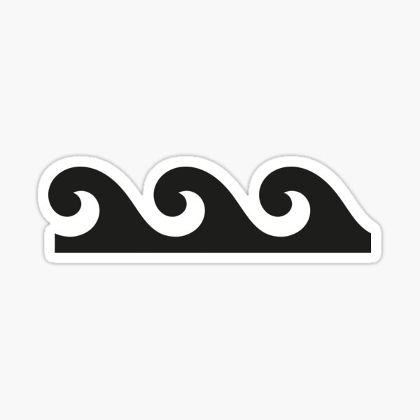 "Black waves" Sticker for Sale by SwanDive | Redbubble