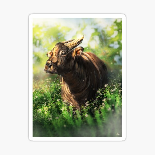"Endangered Animal Series - Tamaraw" Sticker for Sale by alandodrawing ...